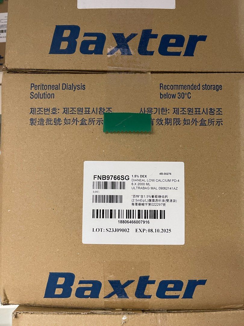 Baxter dialysis Solution, Health & Nutrition, Medical Supplies & Tools ...