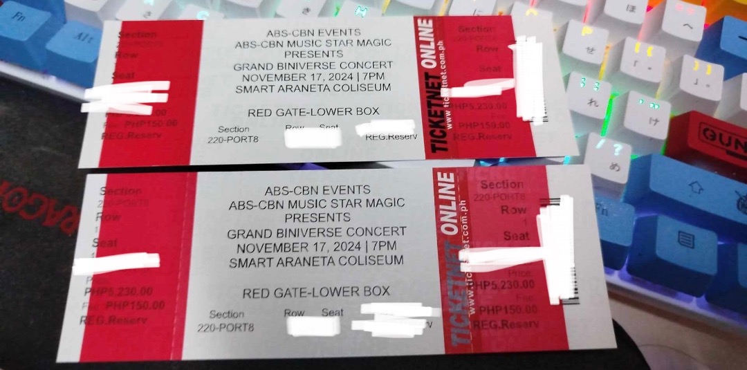 Bini Patron A and Bini Lower Box, Tickets & Vouchers, Event Tickets on ...