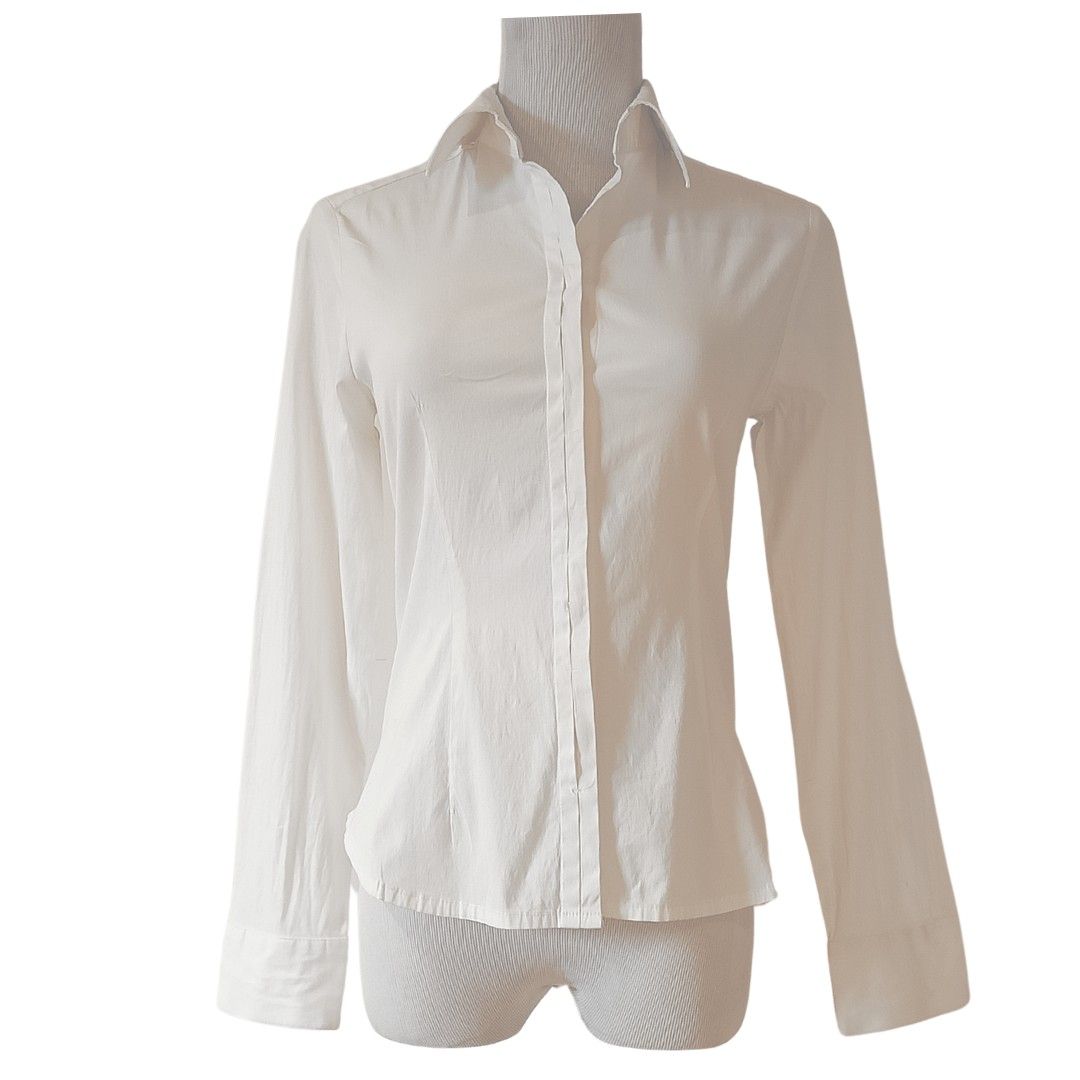Carven Ong Designer Long Sleeve White Formal Shirt, Women's Fashion ...