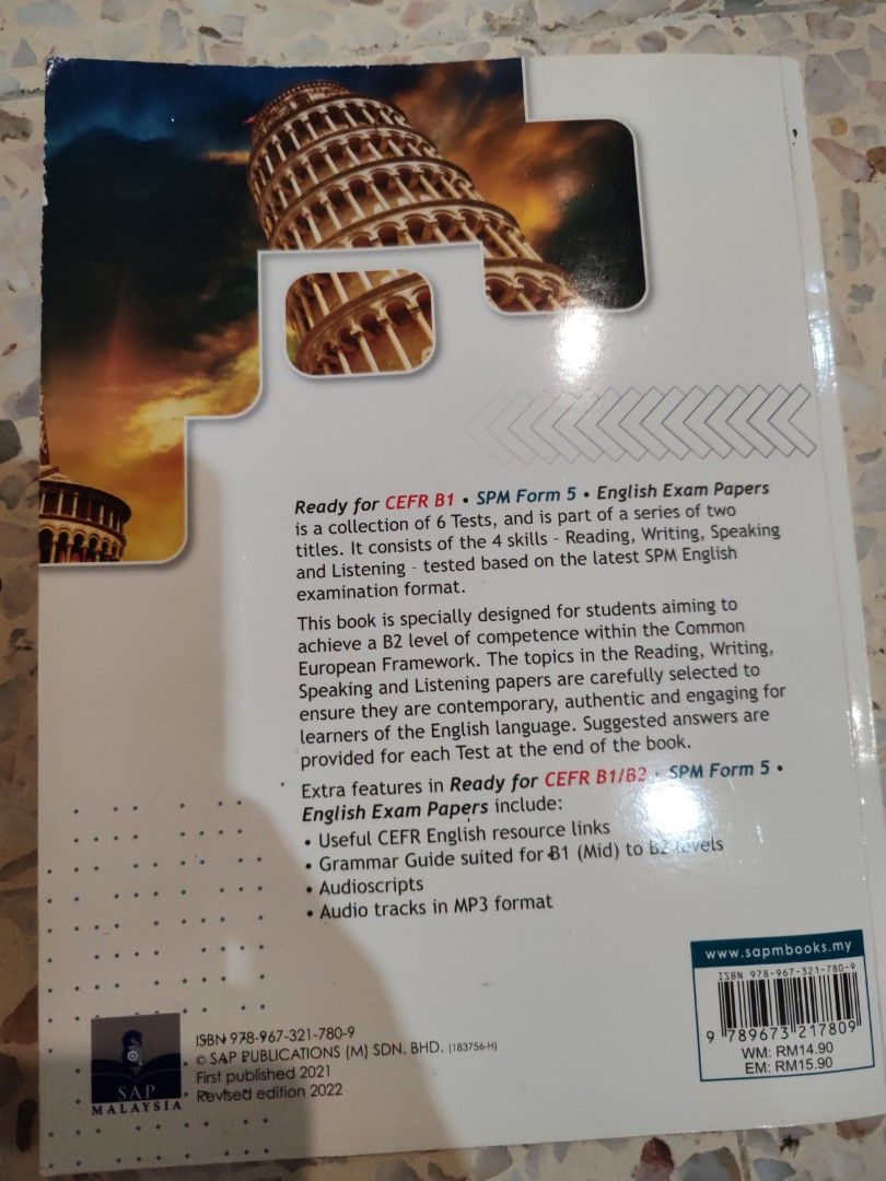 CEFR B1/B2 SPM FORM ENGLISH EXAM PAPERS, Hobbies & Toys, Books ...