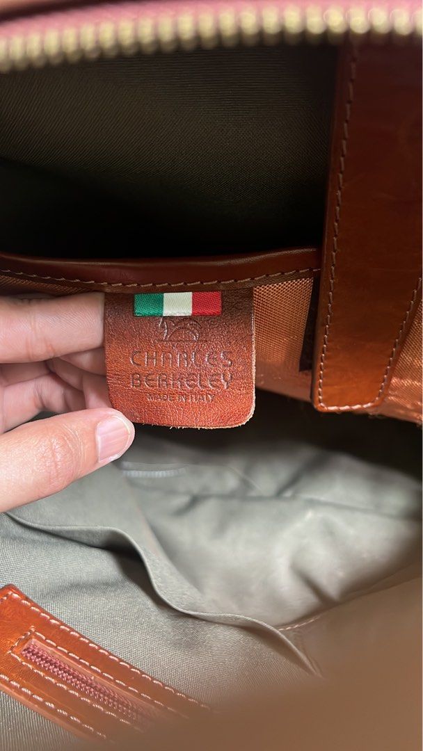 Charles Berkeley Leather Begpack, Luxury, Bags & Wallets on Carousell