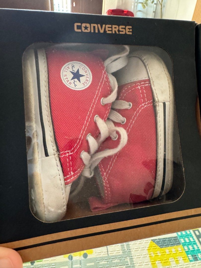 Converse first star hi red baby shoes ori, Babies & Kids, Babies & Kids ...