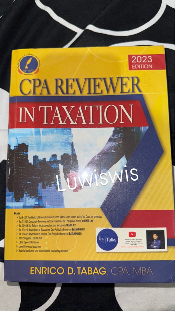 CPA REVIEWER IN TAXATION 2023 Ed. - ENRICO D. TABAG, Hobbies & Toys ...