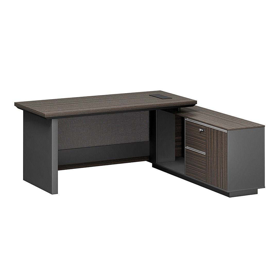 Ergodynamic ELEGANT Executive desk with Right Hand Side return table ...