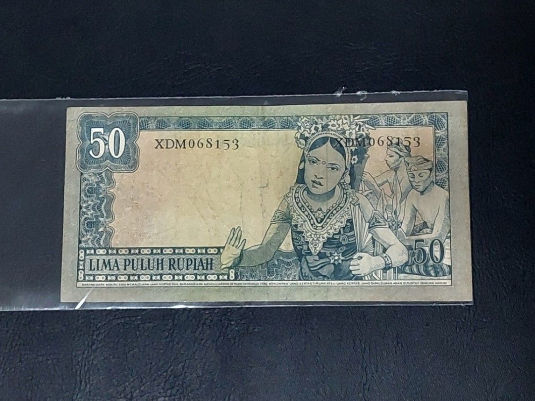 Indonesia Old Bank Note Series X Rare 50 Rupiah Year 1960 Sukarno ...