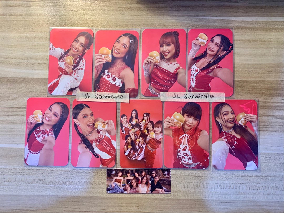 Jollibee x BINI 9/9 Photocard (FREE OT8) COMPLETE BURGER SET - Jhoanna ...