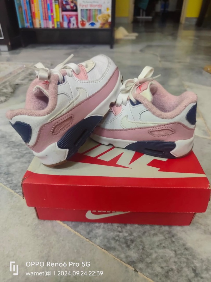 Kasut Nike Air Max 90 SE Budak/Kanak-Kanak - Pink/Biru/Putih, Babies ...