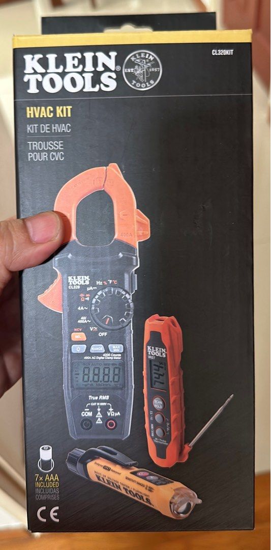 Klein Tools CL320KIT HVAC Kit (Package 3-in-1) for HVAC Testing ...