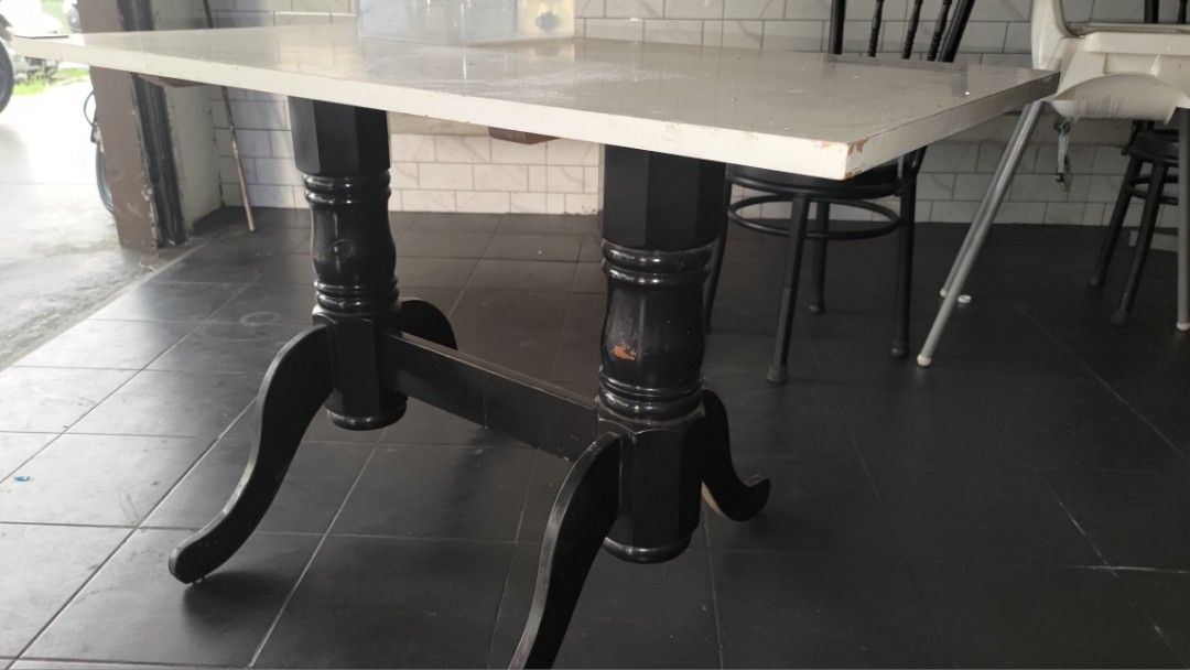 Kopitiam Wood Table 2nd, Furniture & Home Living, Furniture, Tables ...