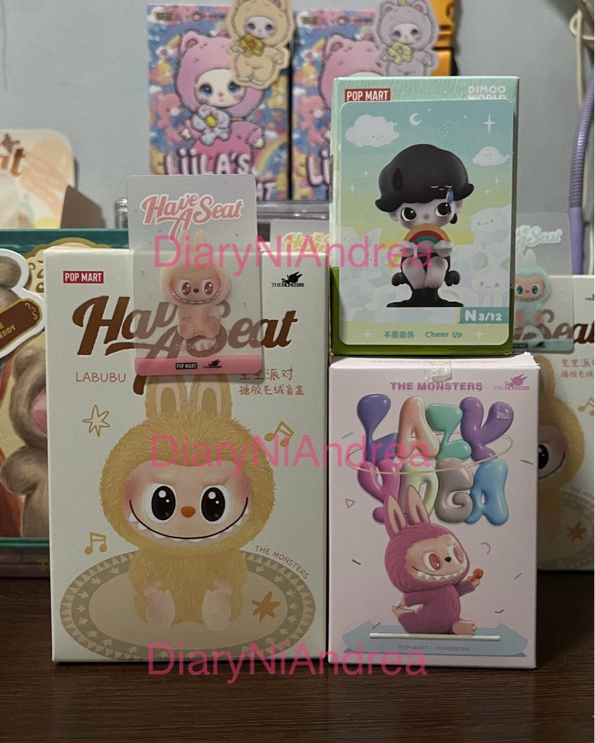 Labubu V2 Dada + Lazy Yoga + Dimoo By Your Side, Hobbies & Toys, Toys ...