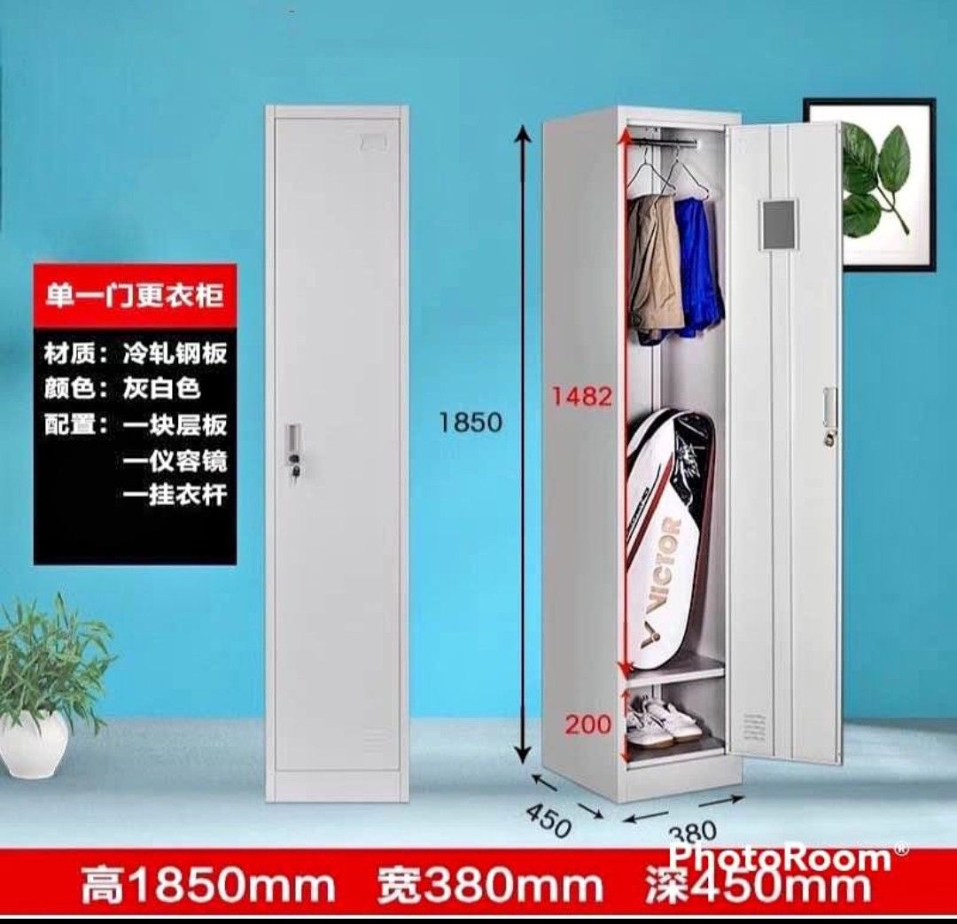 Locker 1 pintu siap pasang pekerja, Furniture & Home Living, Furniture ...