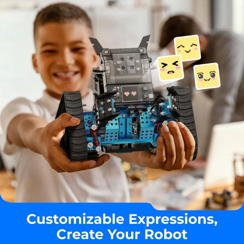 Makeblock mBot2 Rover Robotics Kit: Kid's Interactive Emo Robot for Coding Learning and Outdoor ...