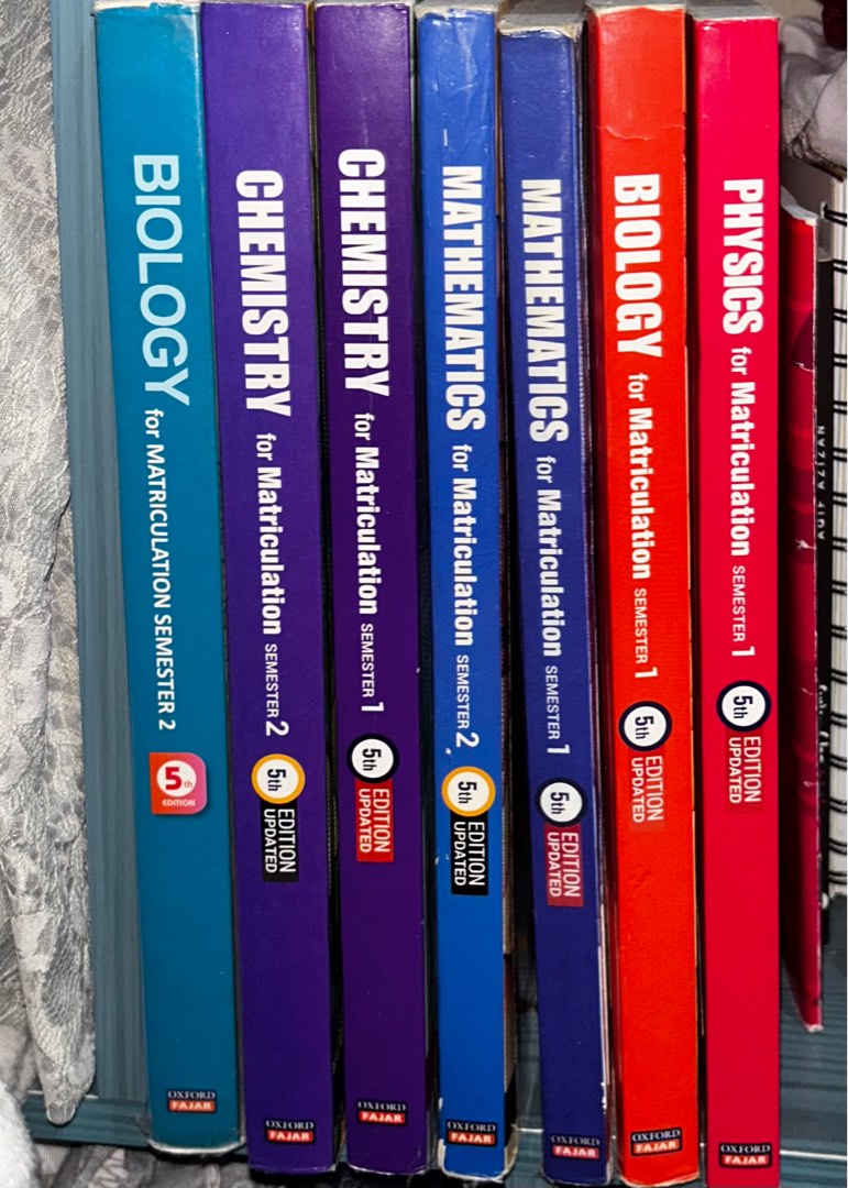 Matriculation textbook (Physic, biology, chemistry, mathematics ...