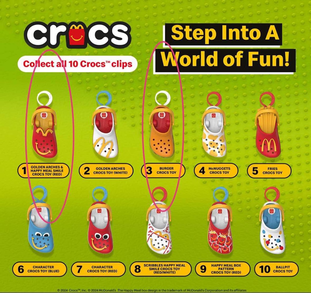MCDO crocs keychain, Hobbies & Toys, Toys & Games on Carousell