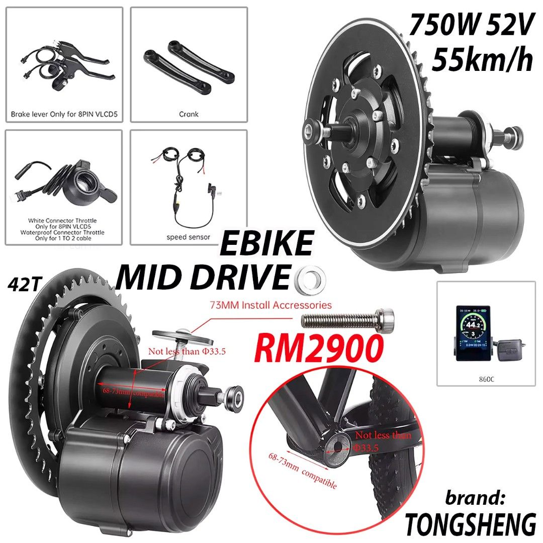 MID DRIVE electric bicycle bike scooter ebike torque sensor, Sports ...