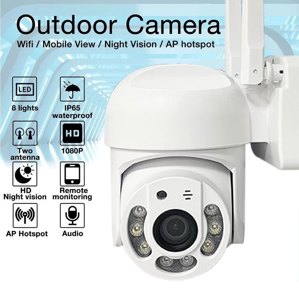 NEW V380 CCTV IP Security Camera Full HD 360 Rotation Weatherproof Mi ...