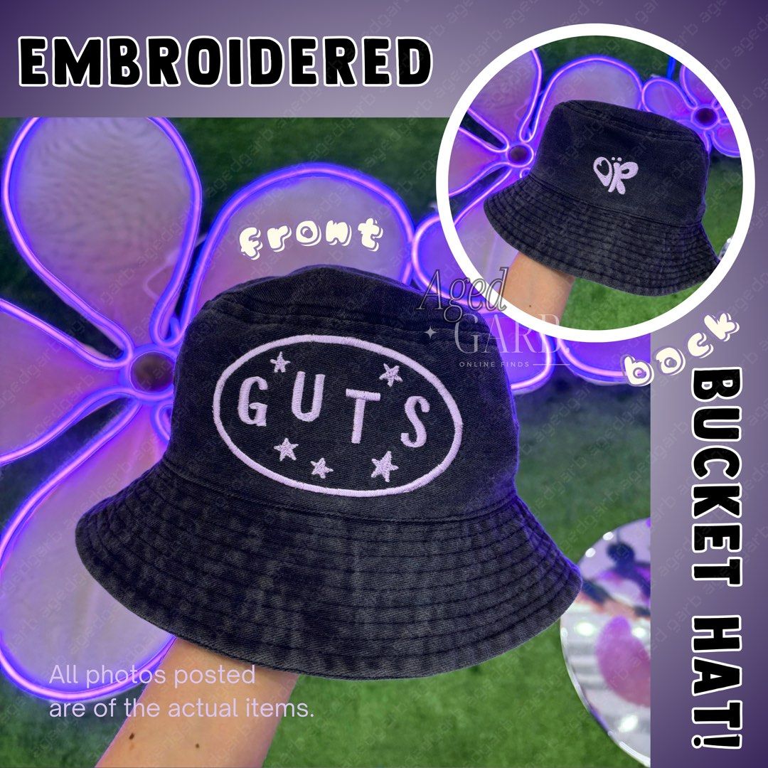 Olivia Rodrigo GUTS Inspired Embroidered Vintage Caps and Bucket Hats ...