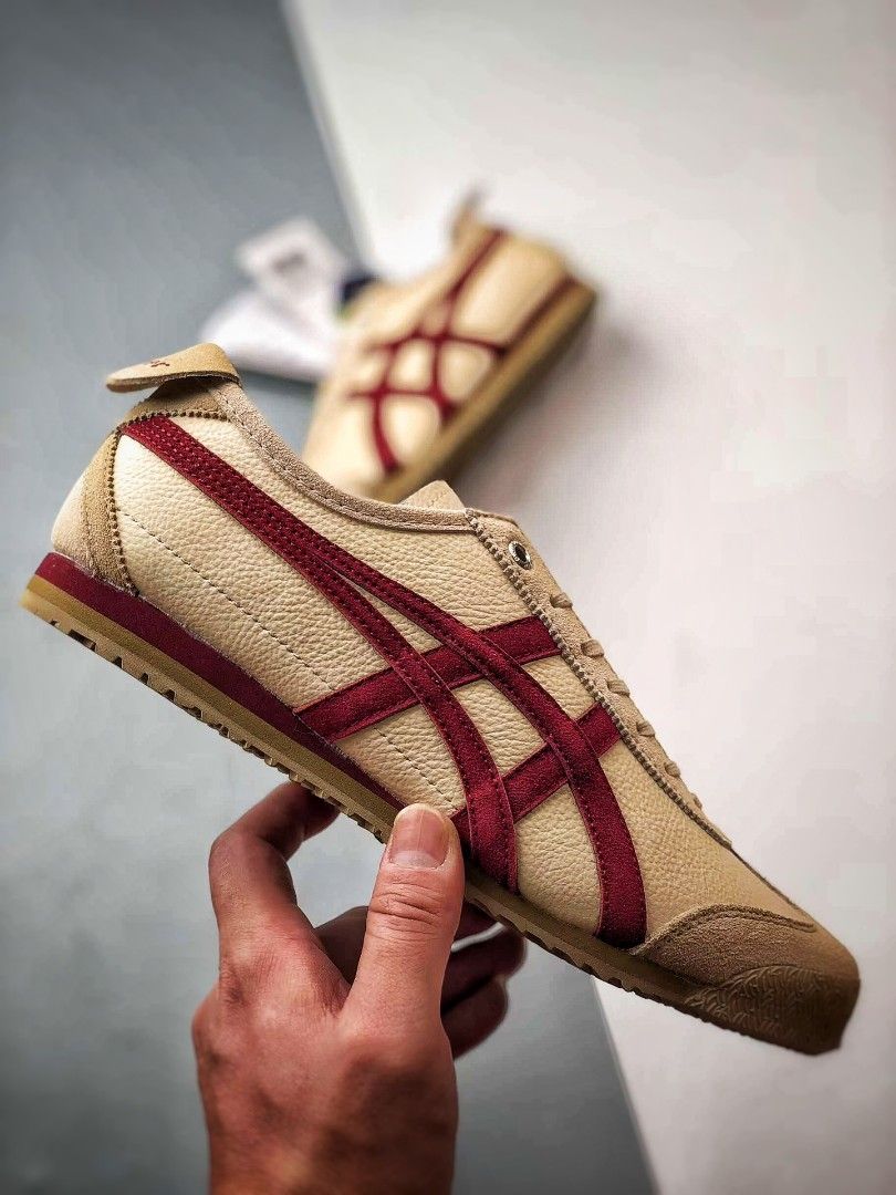 Onitsuka Tiger Mexico 66 SD Beige Beet Juice shoes, Men's Fashion ...