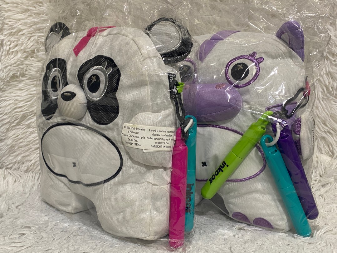 Panda and Purple Zebra Inkoos, Hobbies & Toys, Toys & Games on Carousell