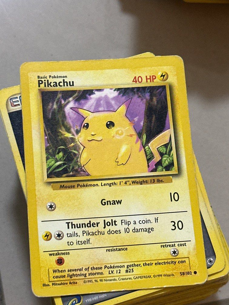 Pikachu - First Edition Pokemon Trading Card Game, Hobbies & Toys, Toys ...