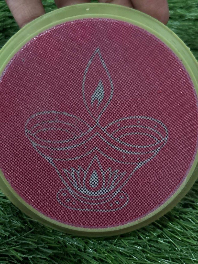 PLASTIC PLATE KOLAM STENCIL (4inch) 1pc, Furniture & Home Living, Home ...