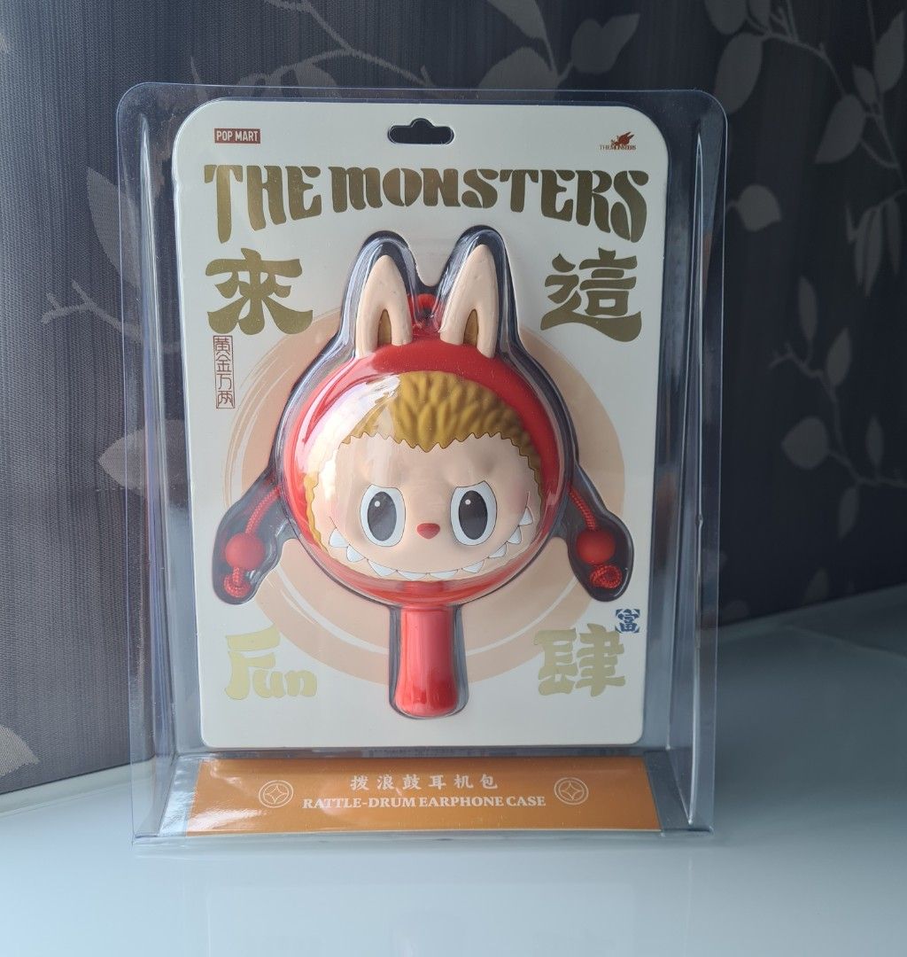 POPMART LABUBU THE MONSTERS RATTLE DRUM EARPHONE CASE, Toys & Collectibles, Lainnya di Carousell