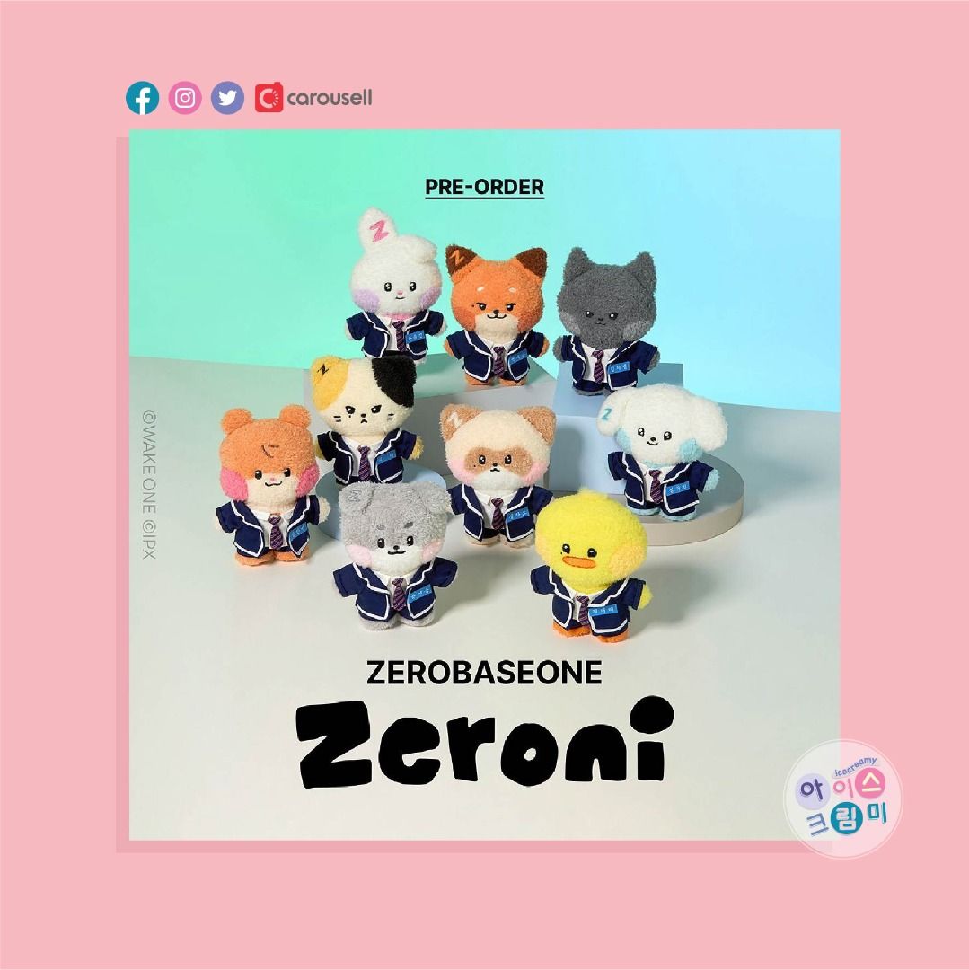 [PREORDER] ZEROBASEONE zeroni PRE-ORDER COSTUME PLUSH & SCHOOL UNIFORM ...