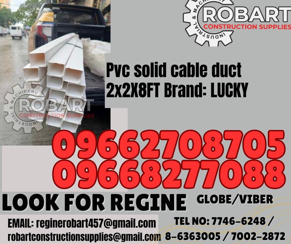 Pvc solid cable duct 2x2X8FT Brand: LUCKY, Commercial & Industrial ...