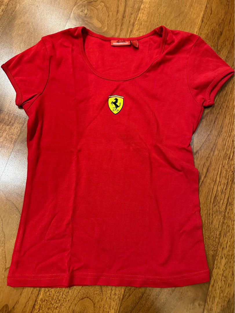 Red Ferrari Top, Women's Fashion, Tops, Shirts on Carousell