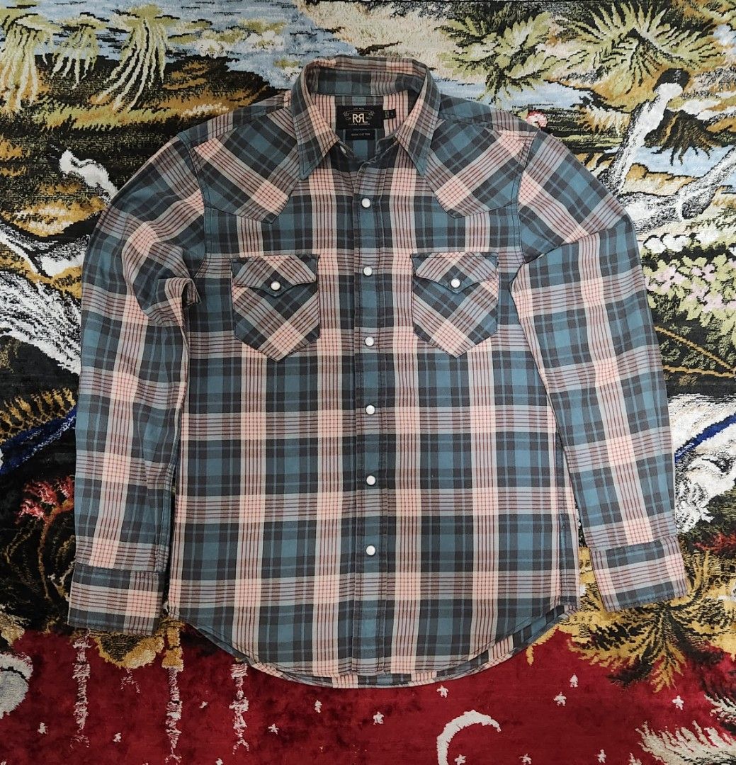 Rrl By Ralph Raulen Western Checkered, Men's Fashion, Tops & Sets ...