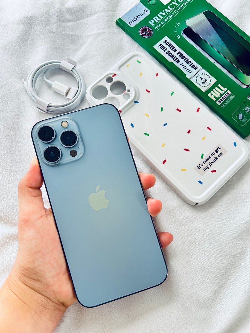 Sale or Swap Iphone 13 pro max 1 terabyte Sierra Blue Dual Physical Sim ...