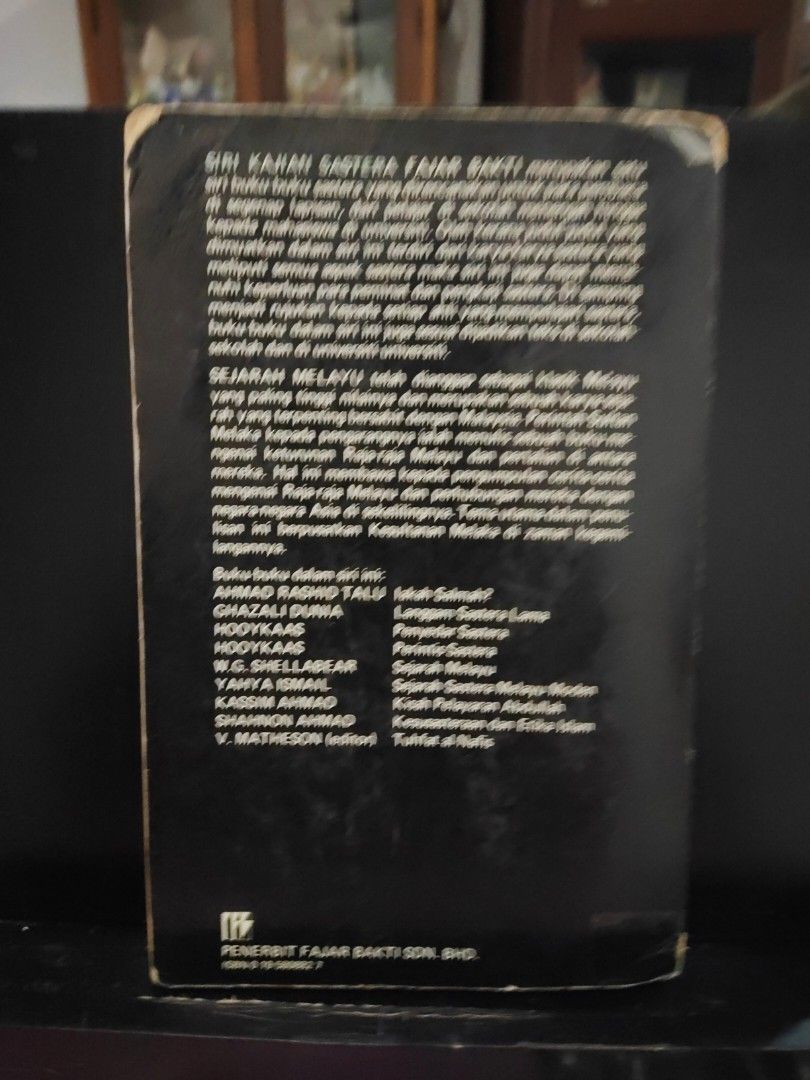 Sejarah Melayu W. G. Shellabear #34, Hobbies & Toys, Books & Magazines ...