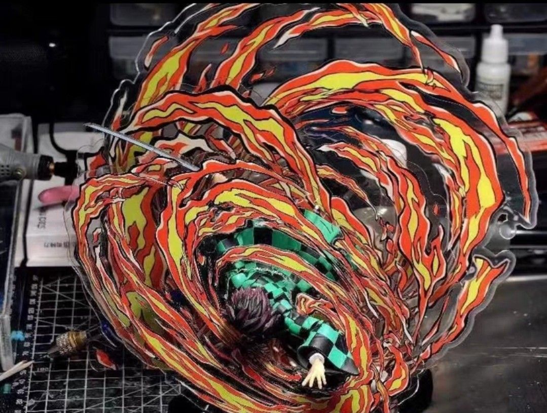 Shf Figma demon slayer tanjiro nezuko rengoku fire effect parts water ...