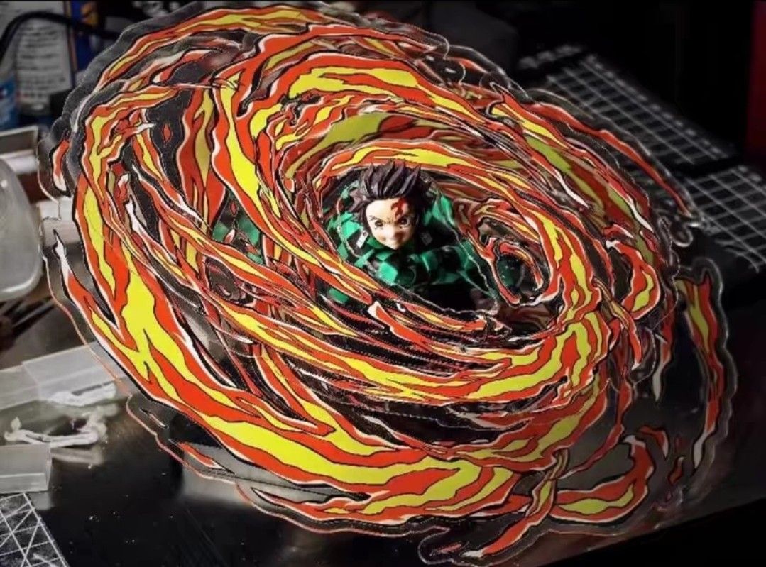 Shf Figma demon slayer tanjiro nezuko rengoku fire effect parts water ...