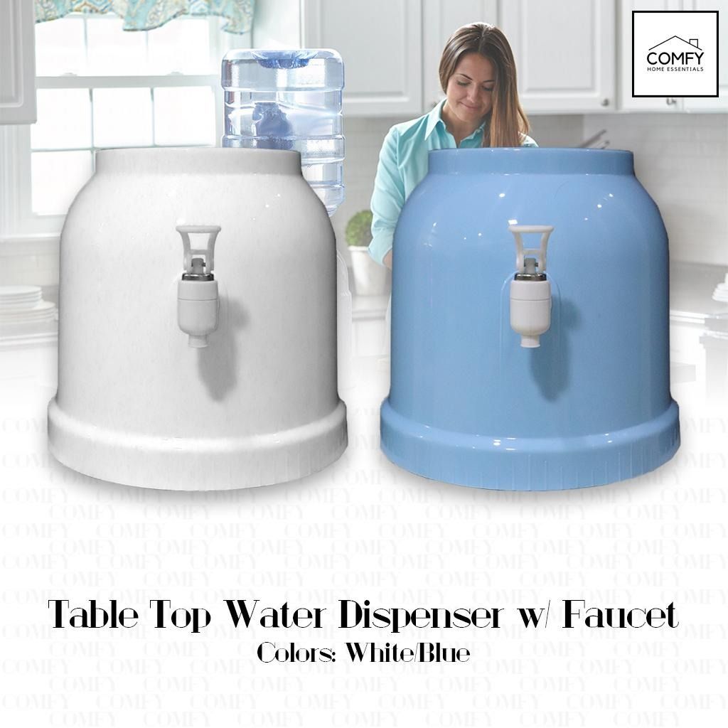 Table Top Desktop Water Dispenser w/ Faucet Round Plastic For Gallon ...