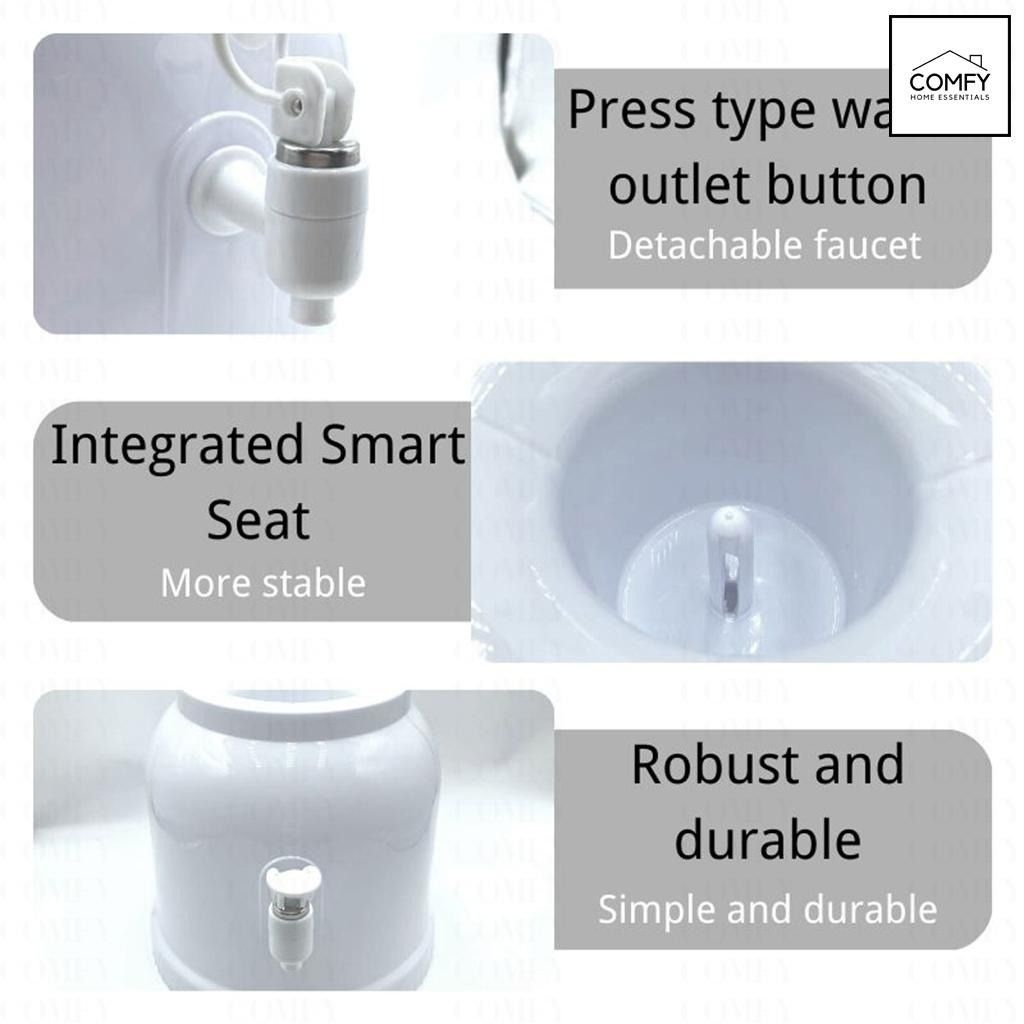 Table Top Desktop Water Dispenser w/ Faucet Round Plastic For Gallon ...