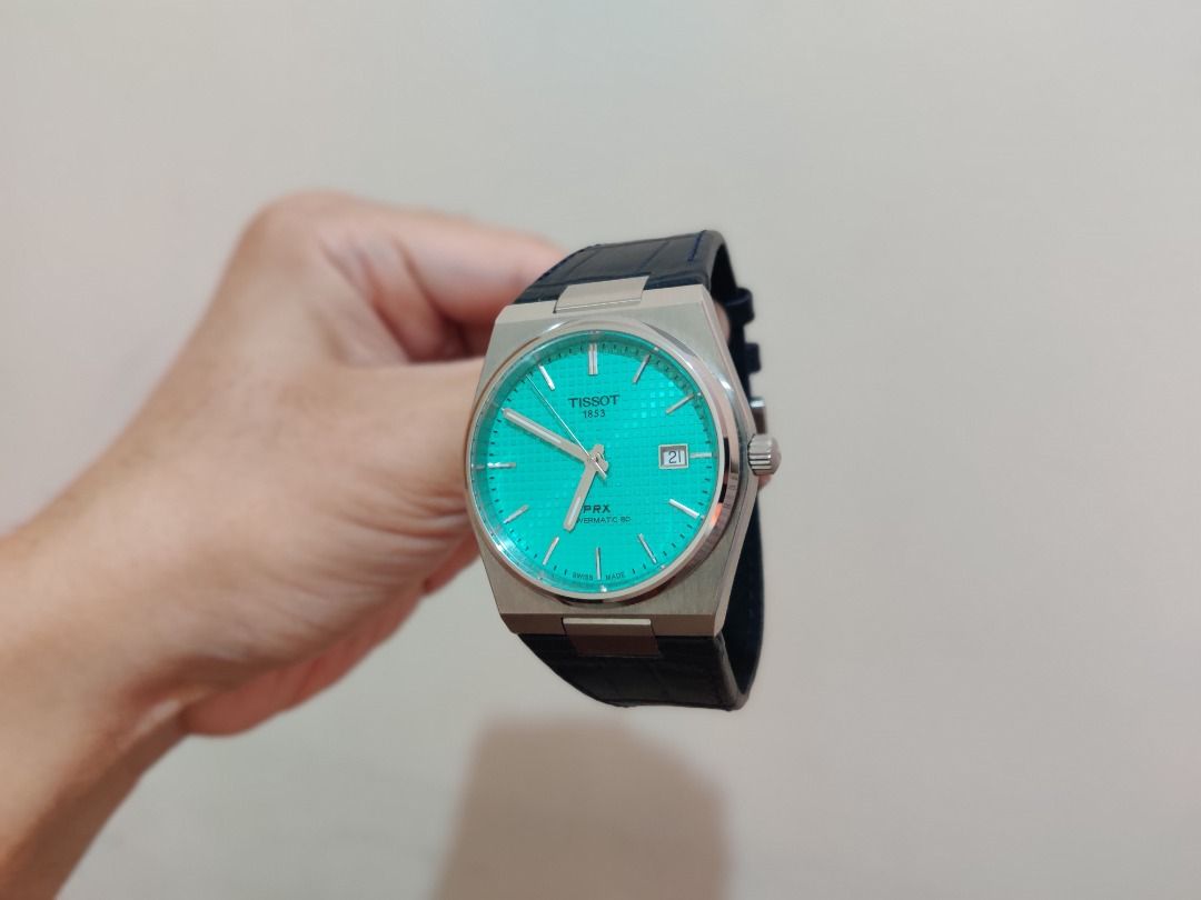 Tissot PRX powermatic tiffany blue, Men's Fashion, Watches ...