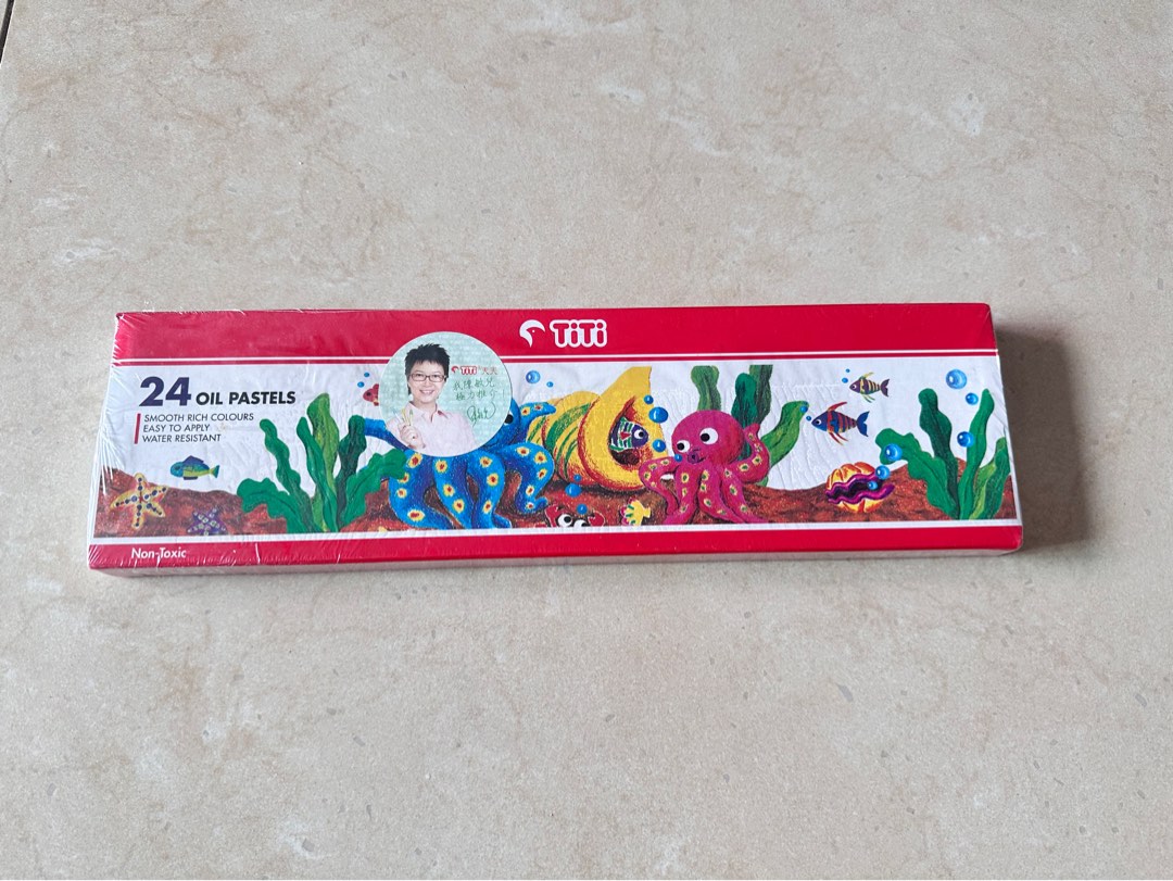 Titi 24 colours oil pastels 油粉彩, 興趣及遊戲, 手作＆自家設計, 文具及工藝 - 畫作及印刷品 - Carousell