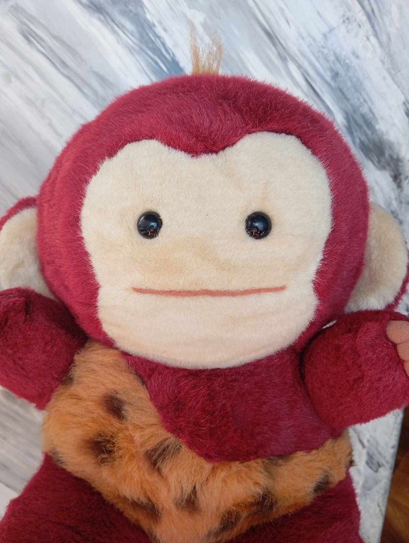 Vintage 12-Inch Banana Chi-Tan Red Monkey Retro Plush Toy (Sekiguchi ...