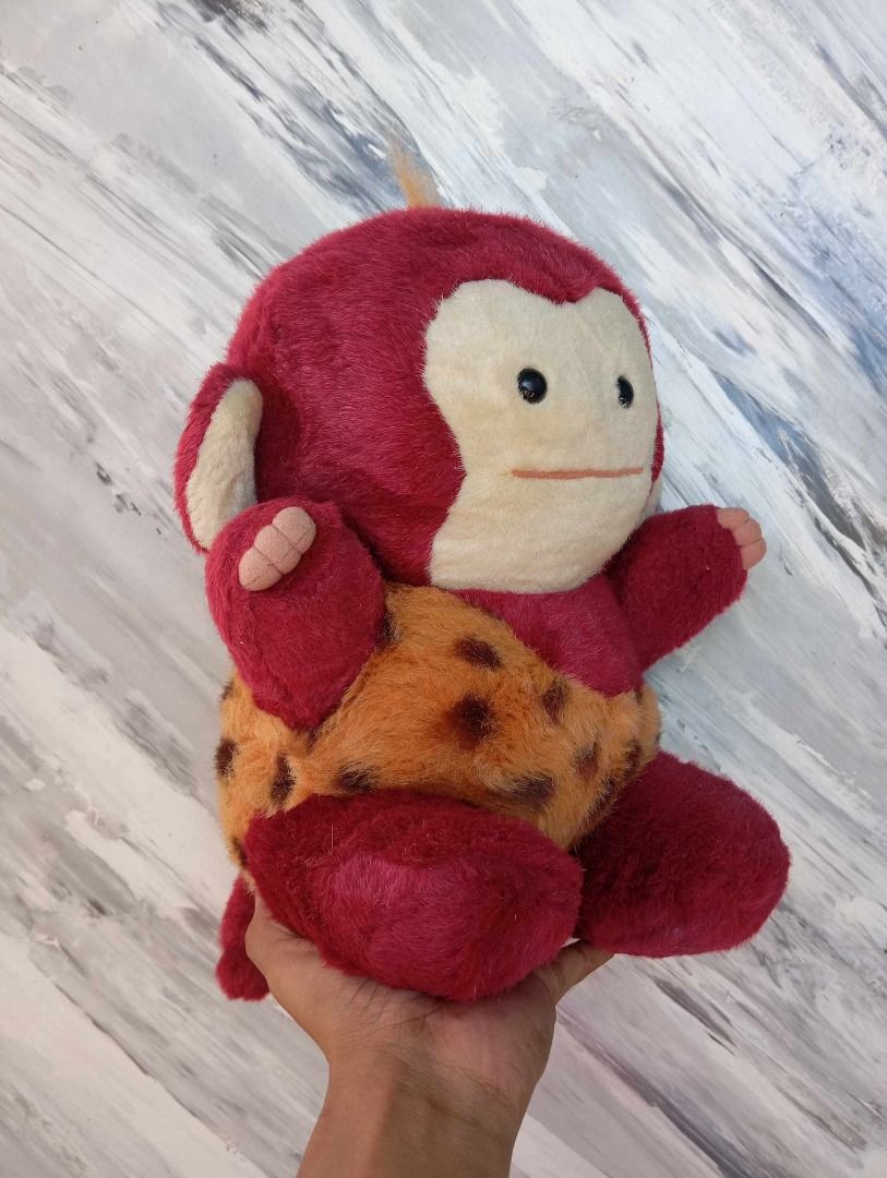 Vintage 12-Inch Banana Chi-Tan Red Monkey Retro Plush Toy (Sekiguchi ...