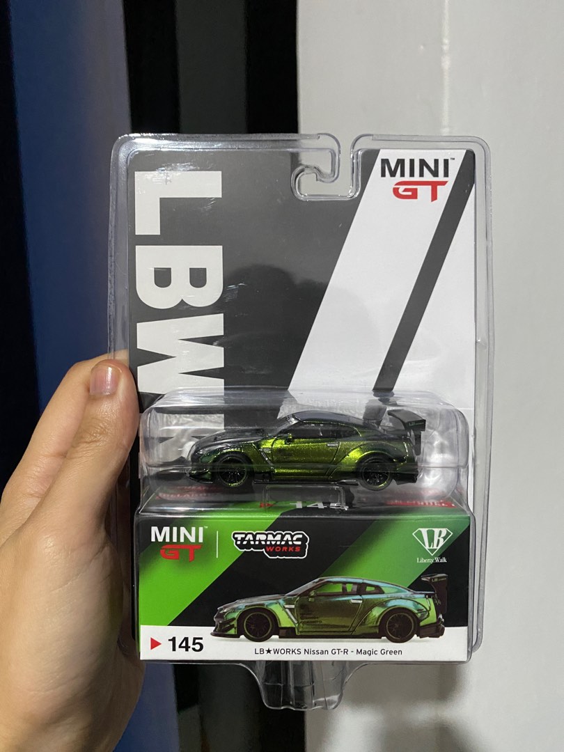 [WTS] Mini GT x Tarmac Works LBWK Nissan GT-R Magic Green, Hobbies ...