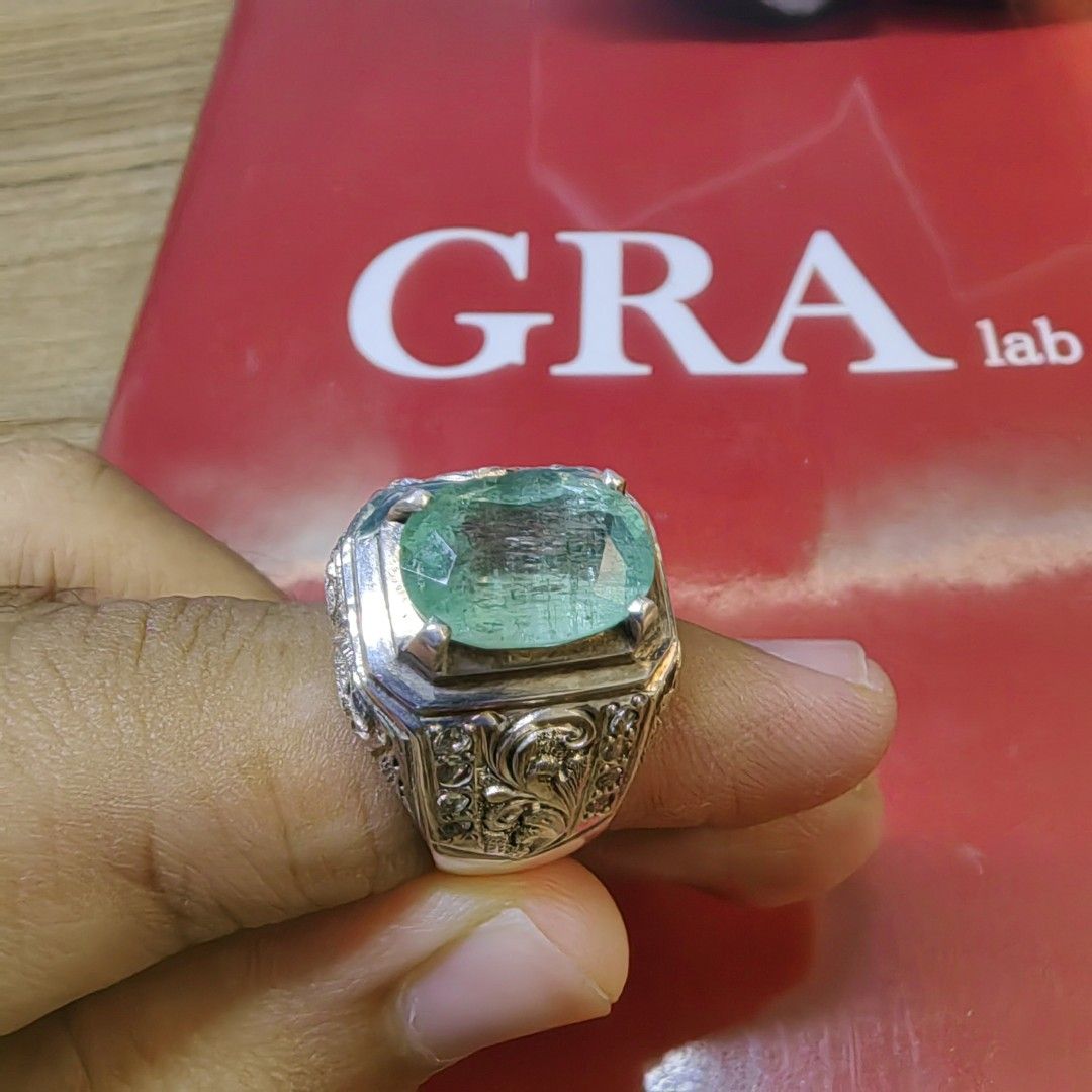 Zamrud zambia asli, Women's Fashion, Jewelry & Organisers, Rings on ...