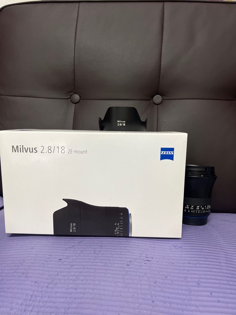 完美無瑕 全套有盒 Milvus Zeiss 18 18mm F2.8 ZE Canon EF Mount, 攝影器材, 鏡頭及裝備 - Carousell