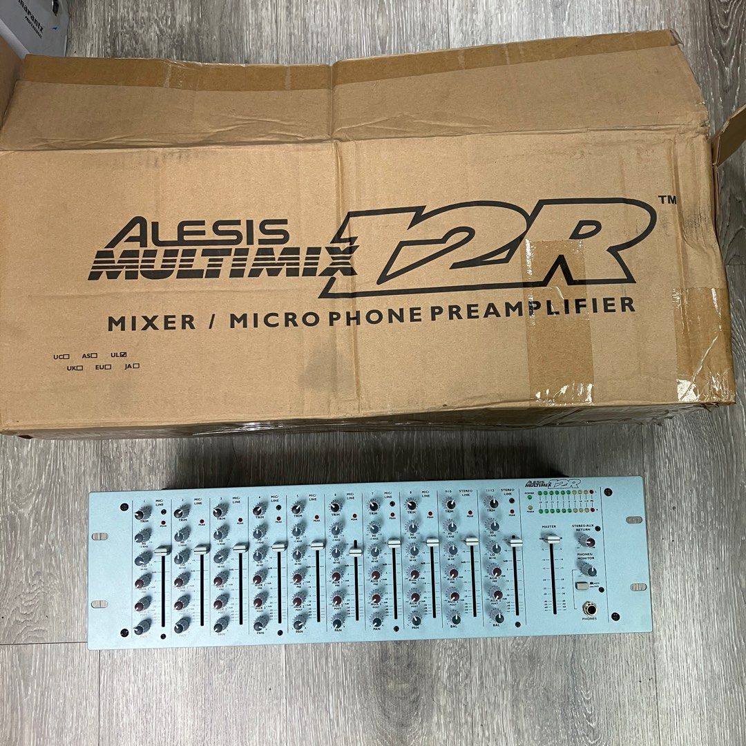 Alesis MultiMix 12R Rackmount 12-Channel Mixer, Hobbies & Toys, Music ...