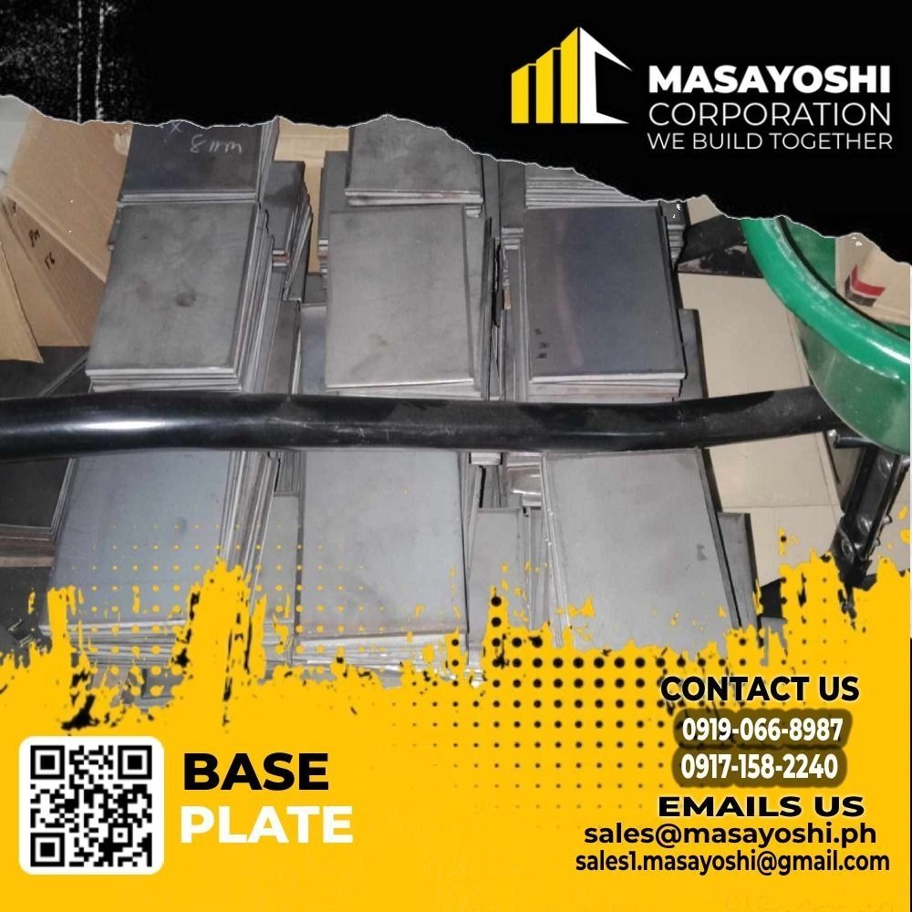 Base Plate 10mm x 200 x 600 w/ 4holes 10mm hole , Anchor Bolt ...