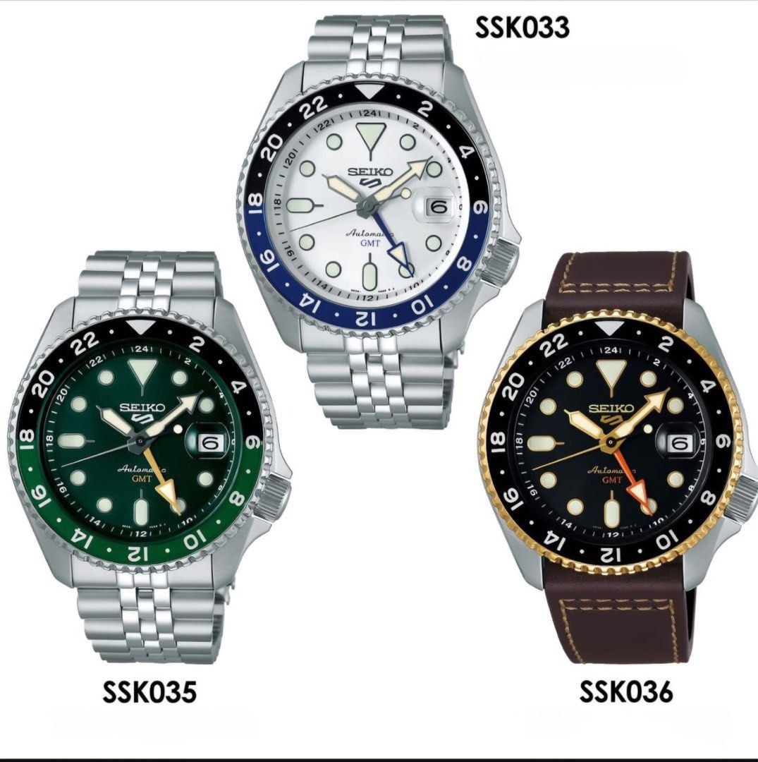 Brand New Seiko 5 Sports GMT SSK033 SSK035 SSK036, Men's Fashion ...