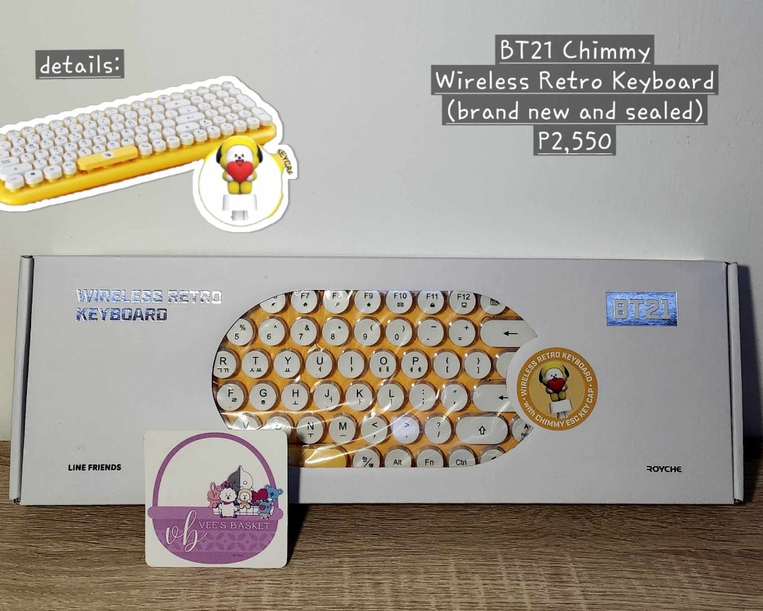 BT21 Chimmy Retro Keyboard (sealed), Computers & Tech, Parts ...