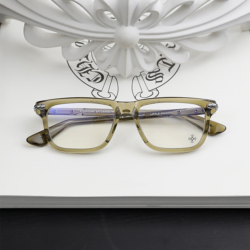 CHROME HEARTS , LITTLE DINGER , ARMY , SIZE:54-18-153, 男裝, 手錶及配件, 眼鏡 ...