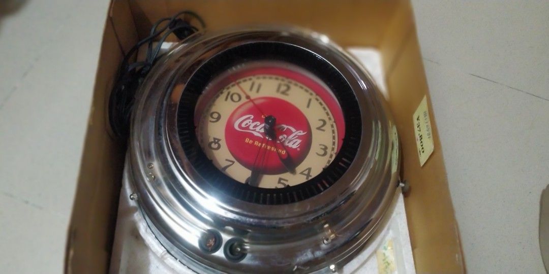 COCA COLA NEON WALL CLOCK, Furniture & Home Living, Home Decor, Clocks ...