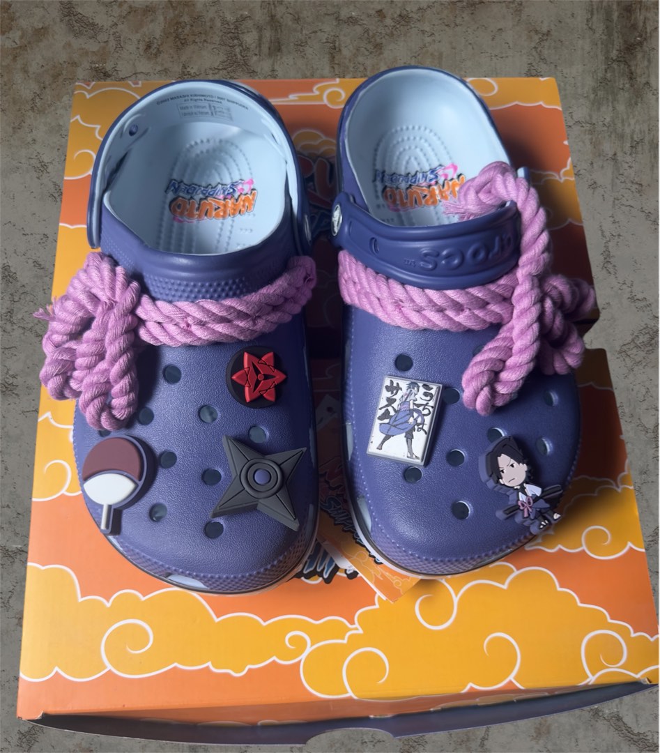Crocs x Naruto Sasuke, Men's Fashion, Footwear, Slippers & Slides on ...